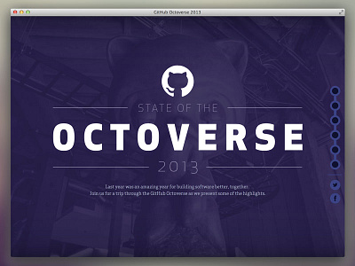 Octoverse 2013 by Joel Glovier for GitHub on Dribbble