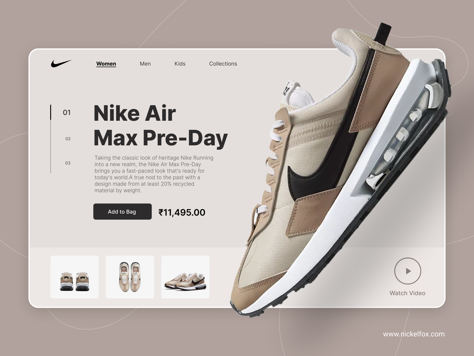 Nike Landing Page Concept by Anima Agrawal for Nickelfox - UI/UX Design on Dribbble