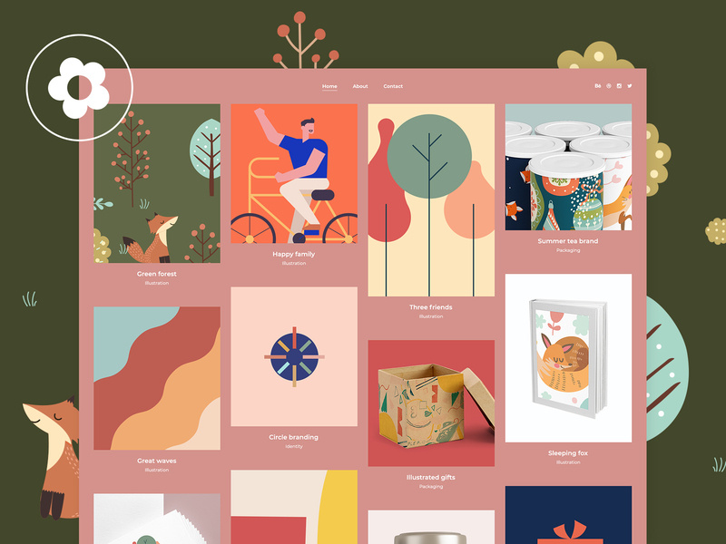 Illustrator Portfolio Designs Themes Templates And Downloadable 