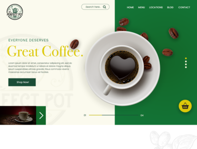 Coffe Website landing page by Wilsen Tish on Dribbble