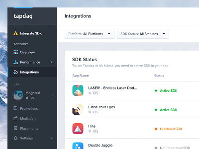 SDK Overview by Jan Losert on Dribbble