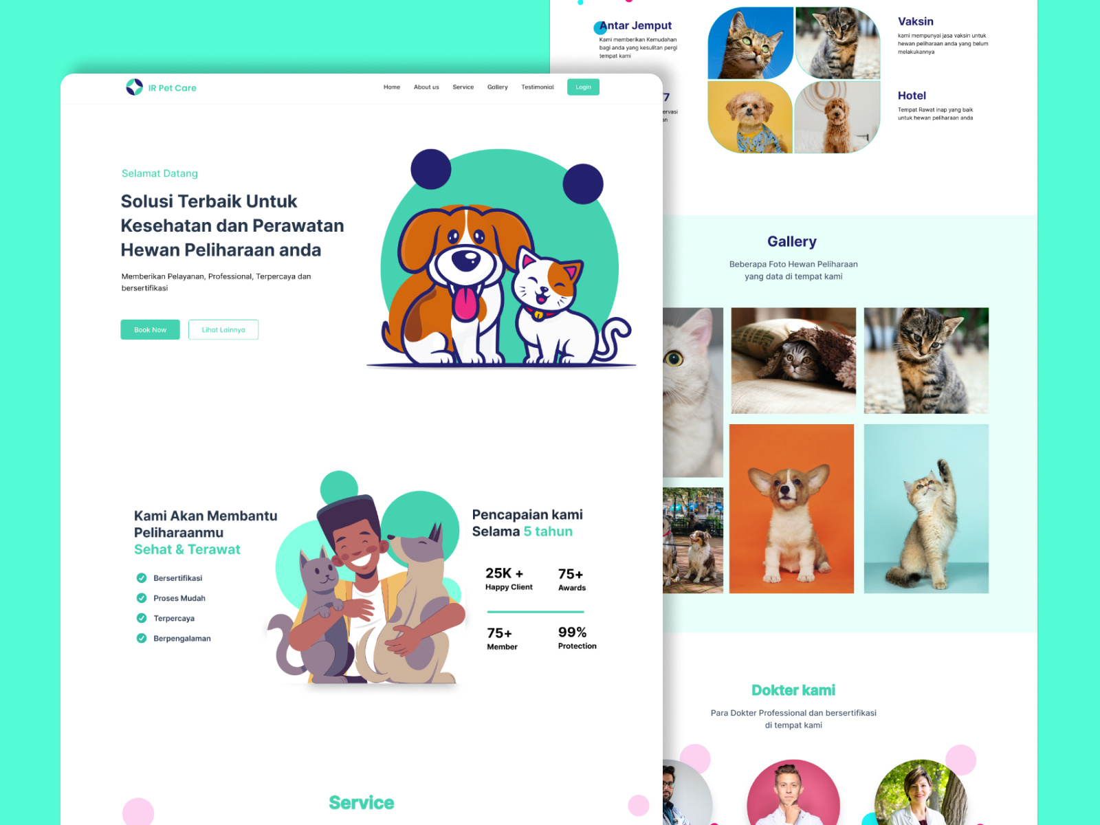Pet Care - Landing Page by Fanny Auli Erisen on Dribbble
