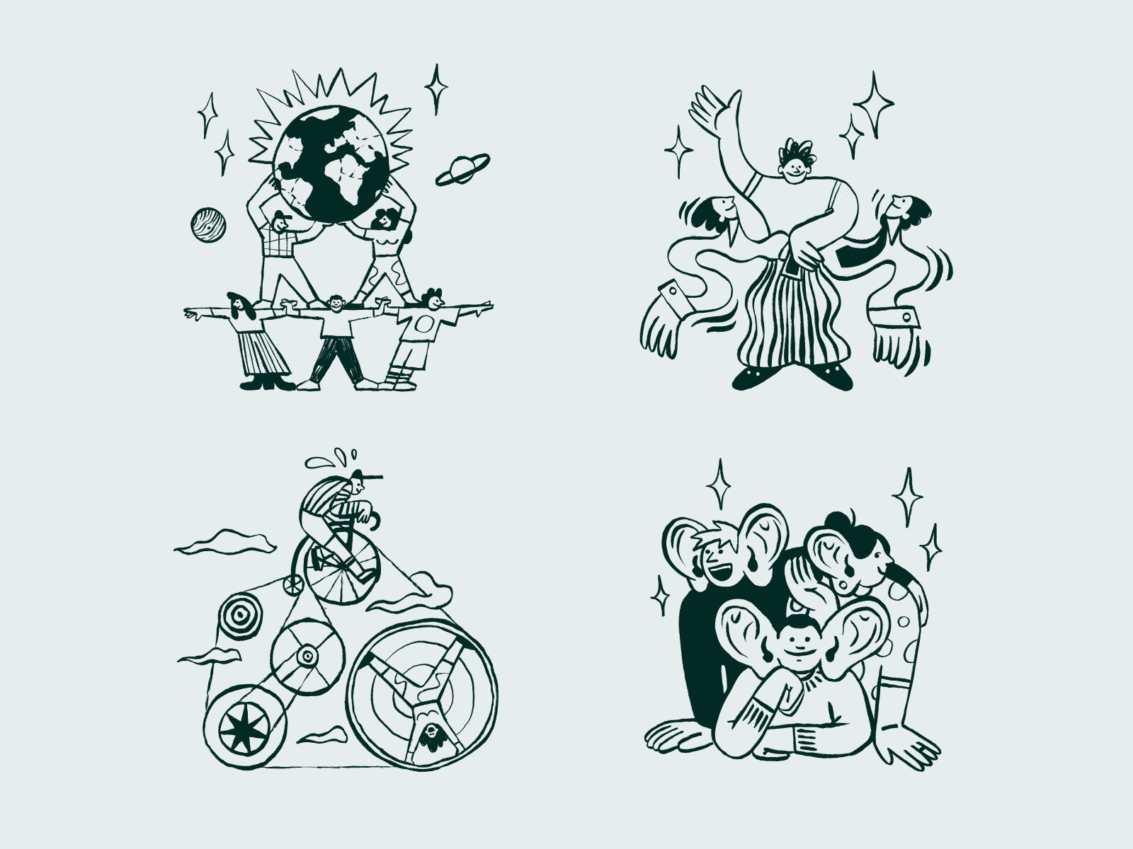 Balkan Brothers - Illustrations by Vicente Reyes Montealegre for Balkan Brothers on Dribbble