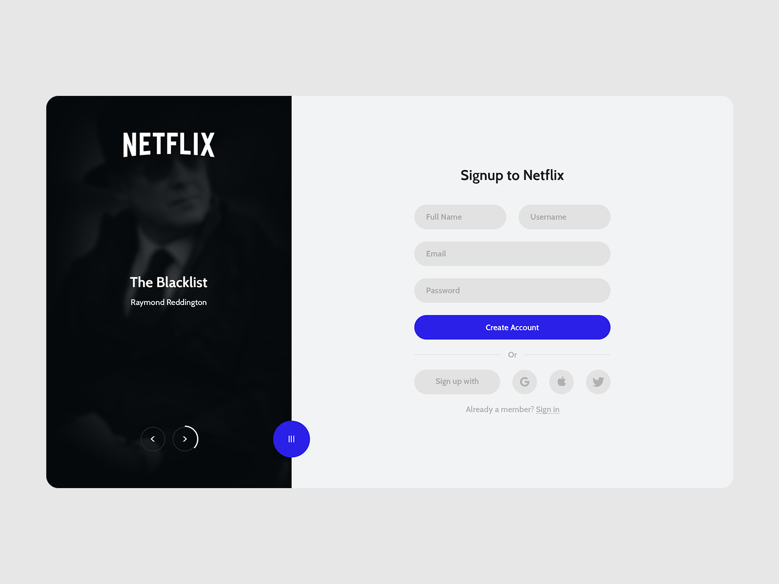 Netflix UI | Sign Up by Lucas Prins on Dribbble
