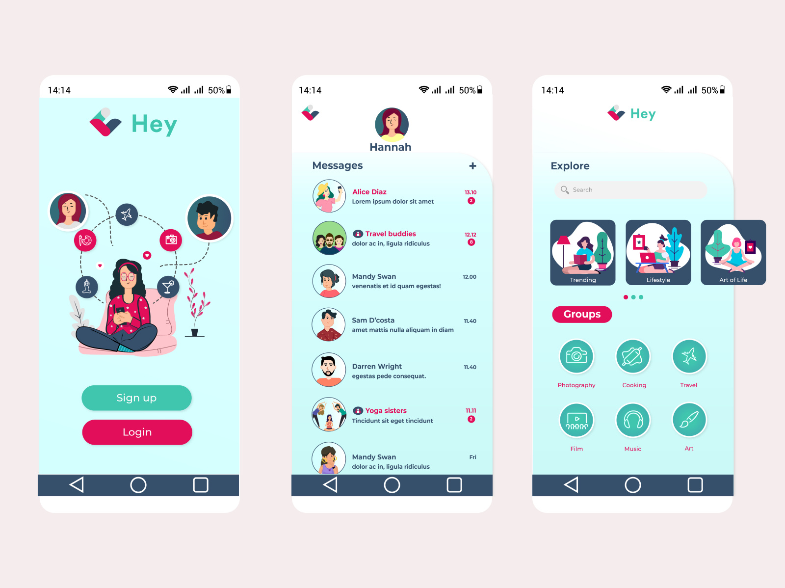 Hey chat by Smriti Yona on Dribbble