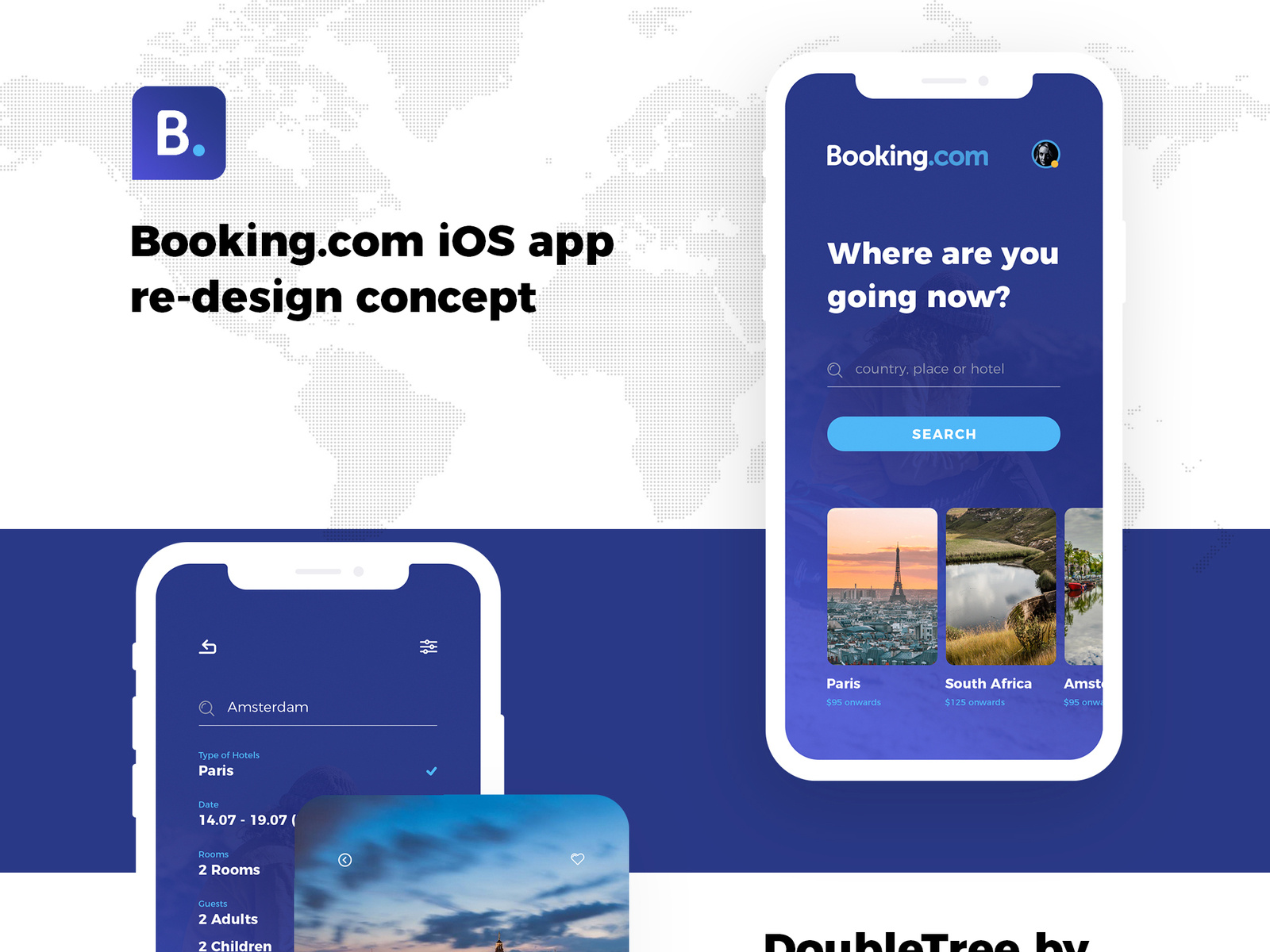 Booking.com Re-design concept by Rajeev Damania on Dribbble