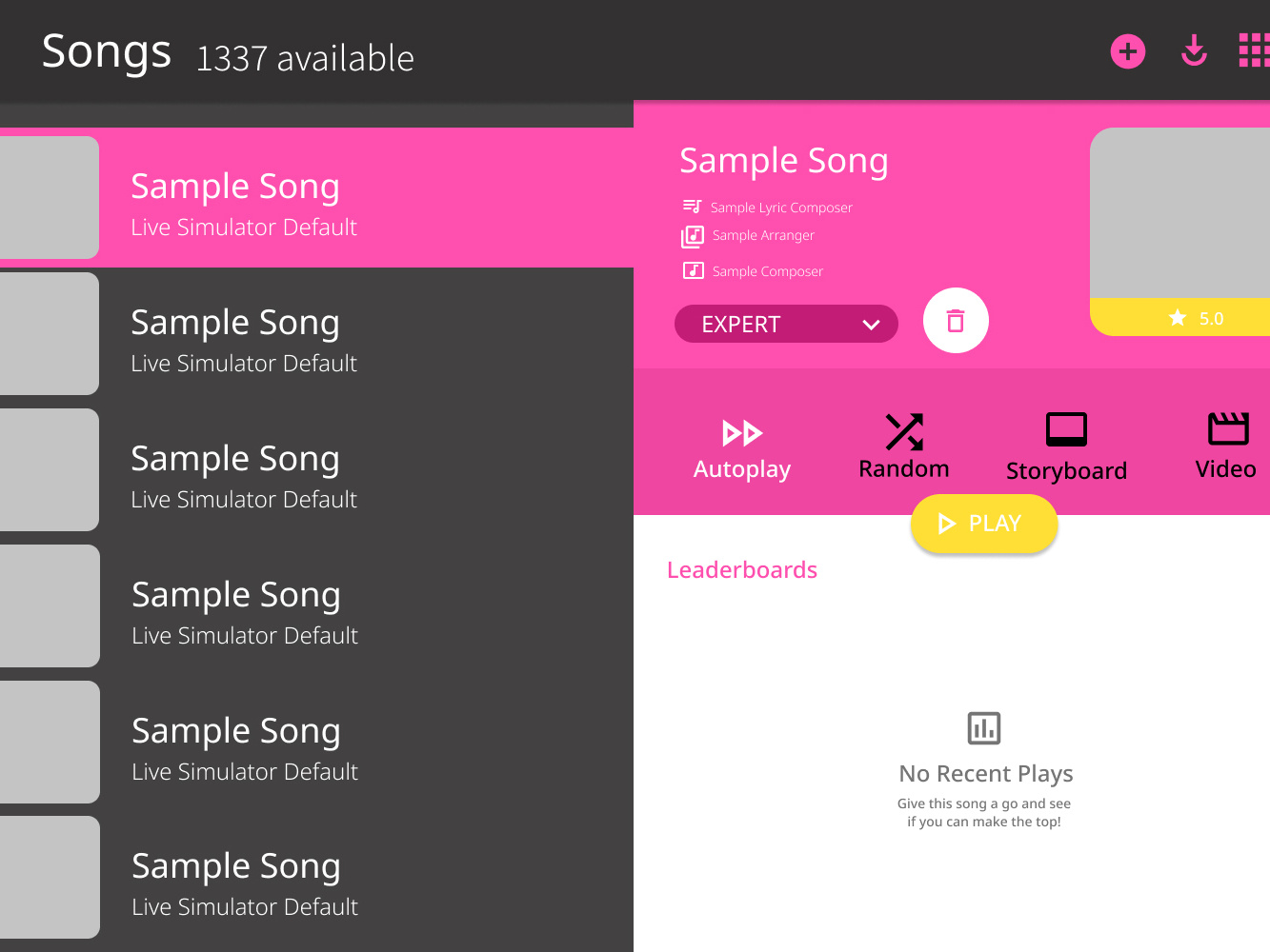 Live Simulator 2 - Song Select UI [Preview] by Ayane Satomi on Dribbble