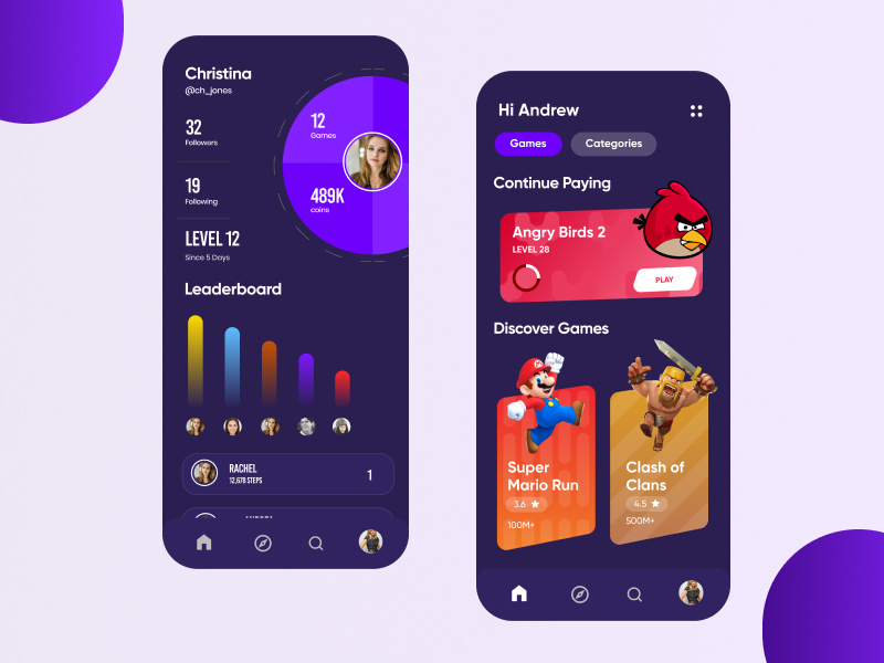 Gaming center App concept ui design by Rahul Netha on Dribbble