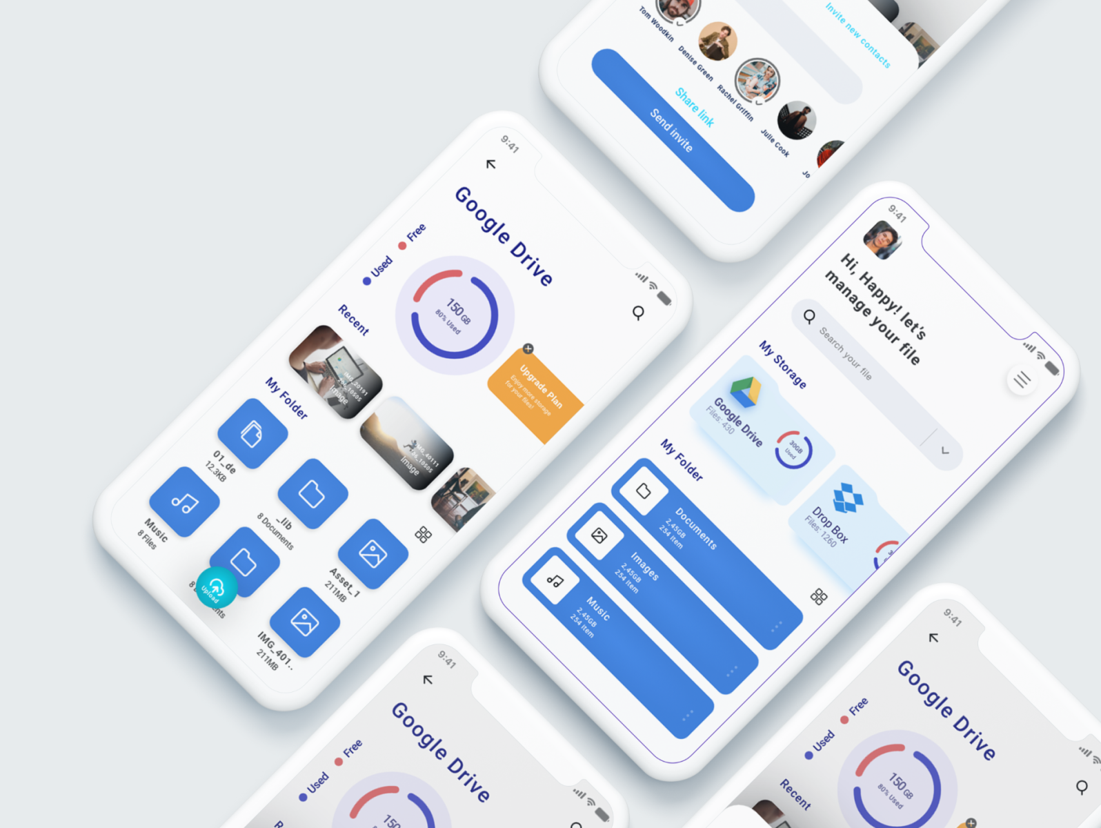 Google storage drive UI by INEXTURE Solutions Limited on Dribbble