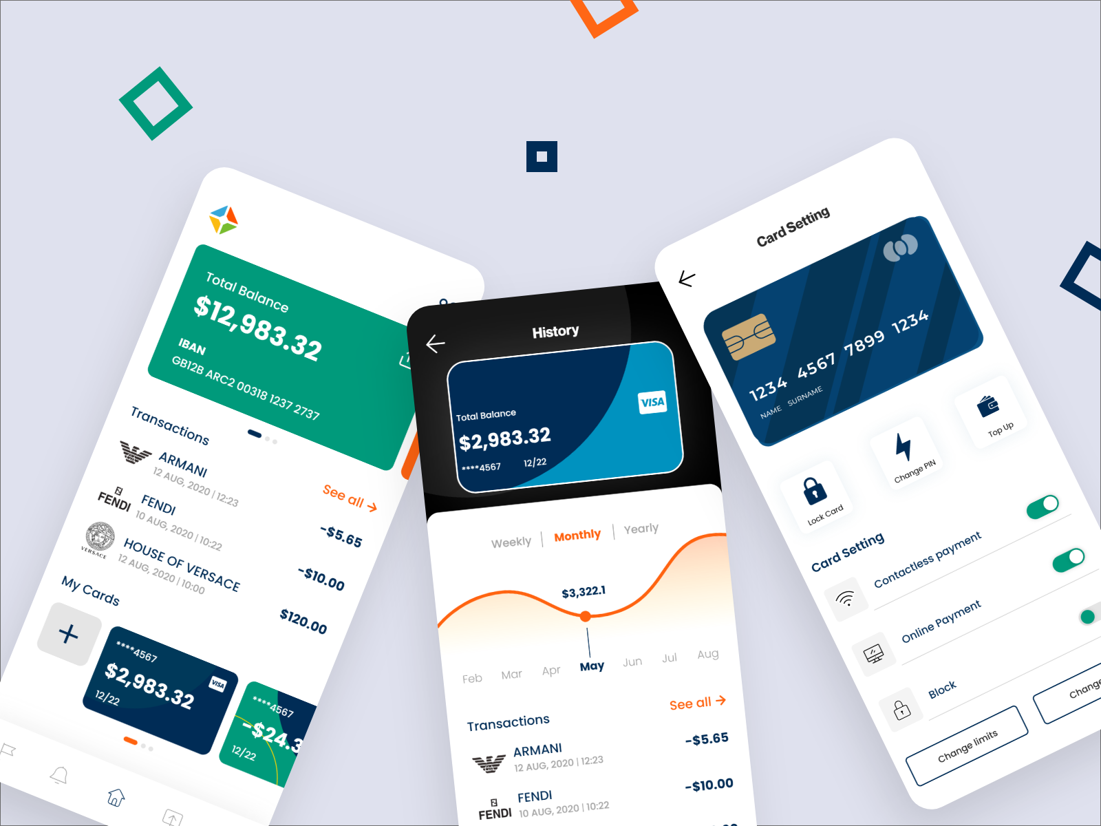 Bank App UI by INEXTURE Solutions Limited on Dribbble