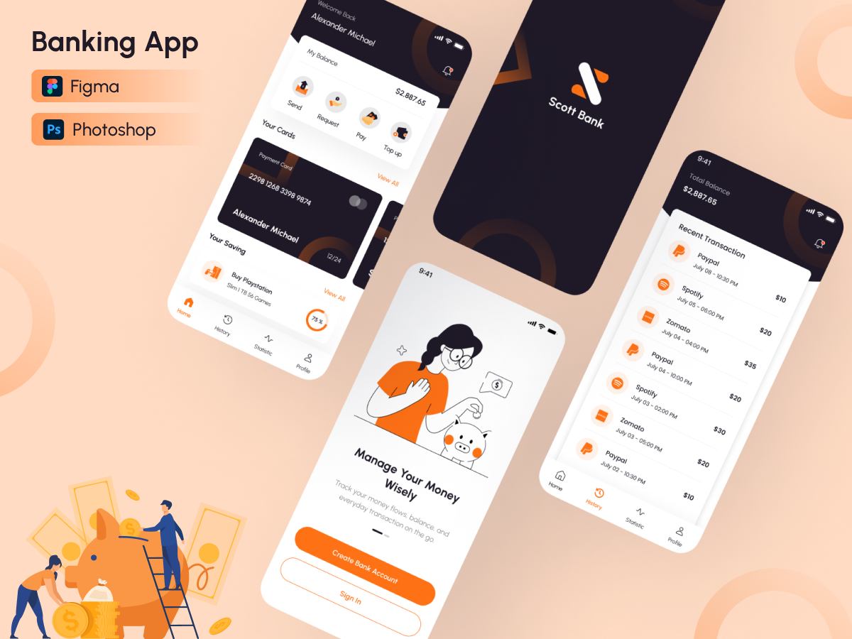 Banking App Challenge by INEXTURE Solutions Limited on Dribbble