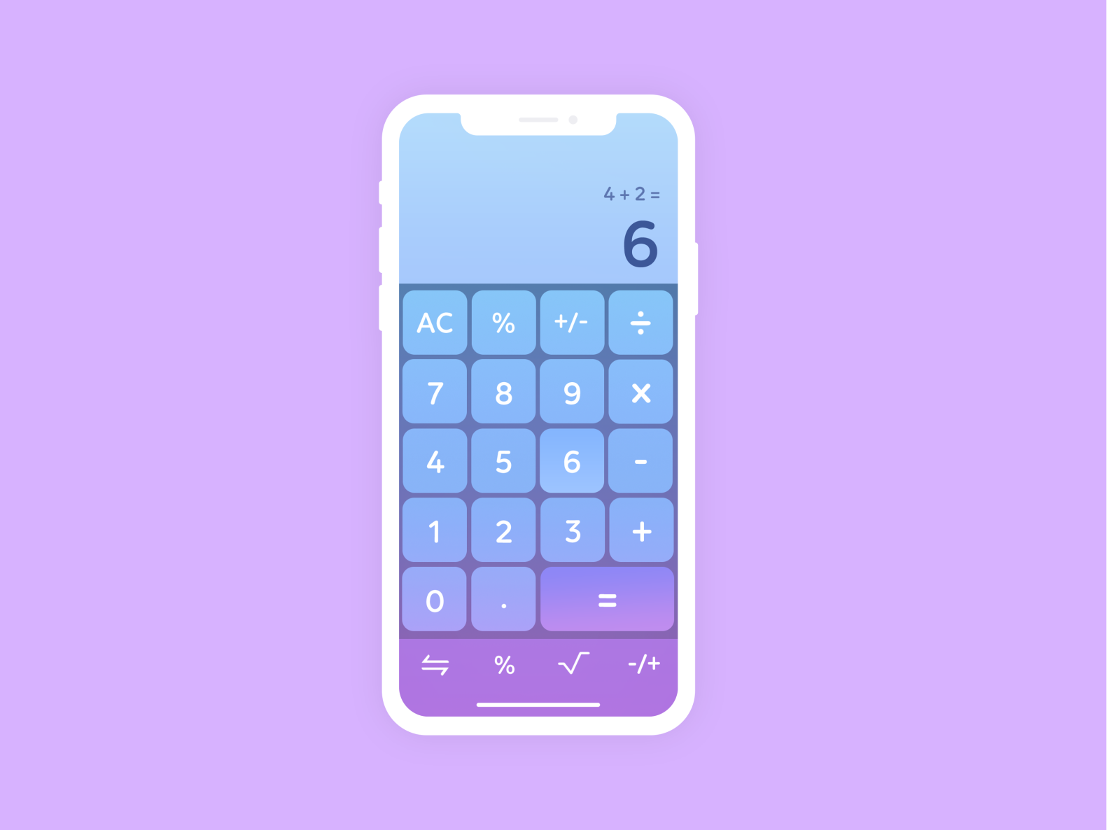 Calculator - Daily UI - Day 4 by Anni Runge on Dribbble