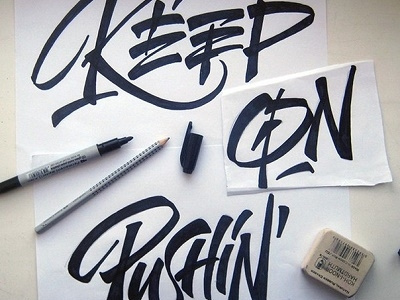 sketch " keep on pushin' " by kirillrichert on Dribbble