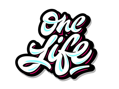 Print "One life" by kirillrichert on Dribbble