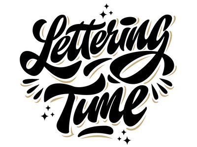 Yep!👋 sketch "Lettering Time"📝 by kirillrichert on Dribbble