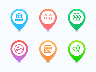 Map Markers by Radilson Gomes on Dribbble