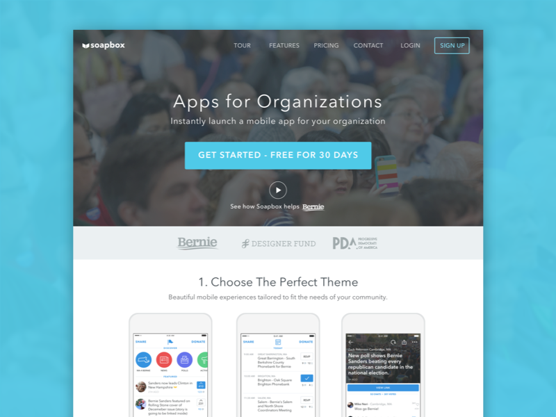 Soapbox Website by Zach Robinson on Dribbble