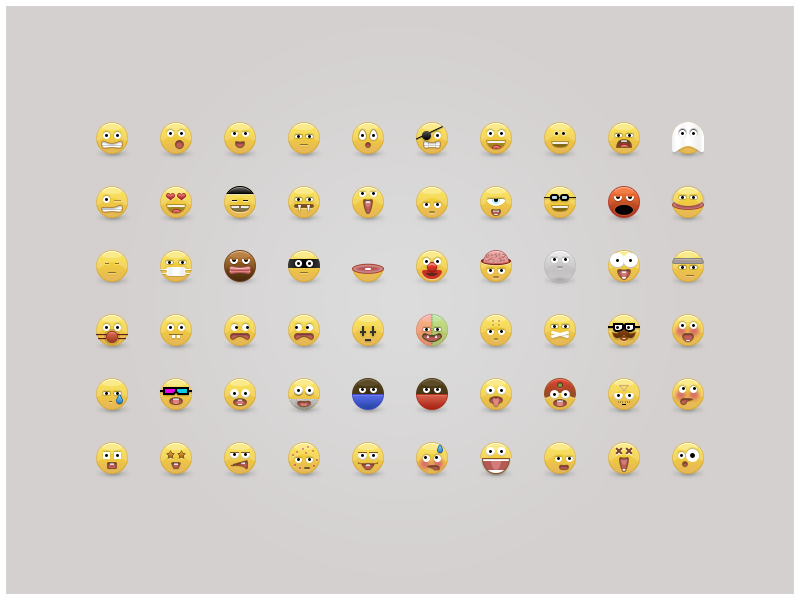60 Emoticons - Smiley Gang by Filip Raatz on Dribbble
