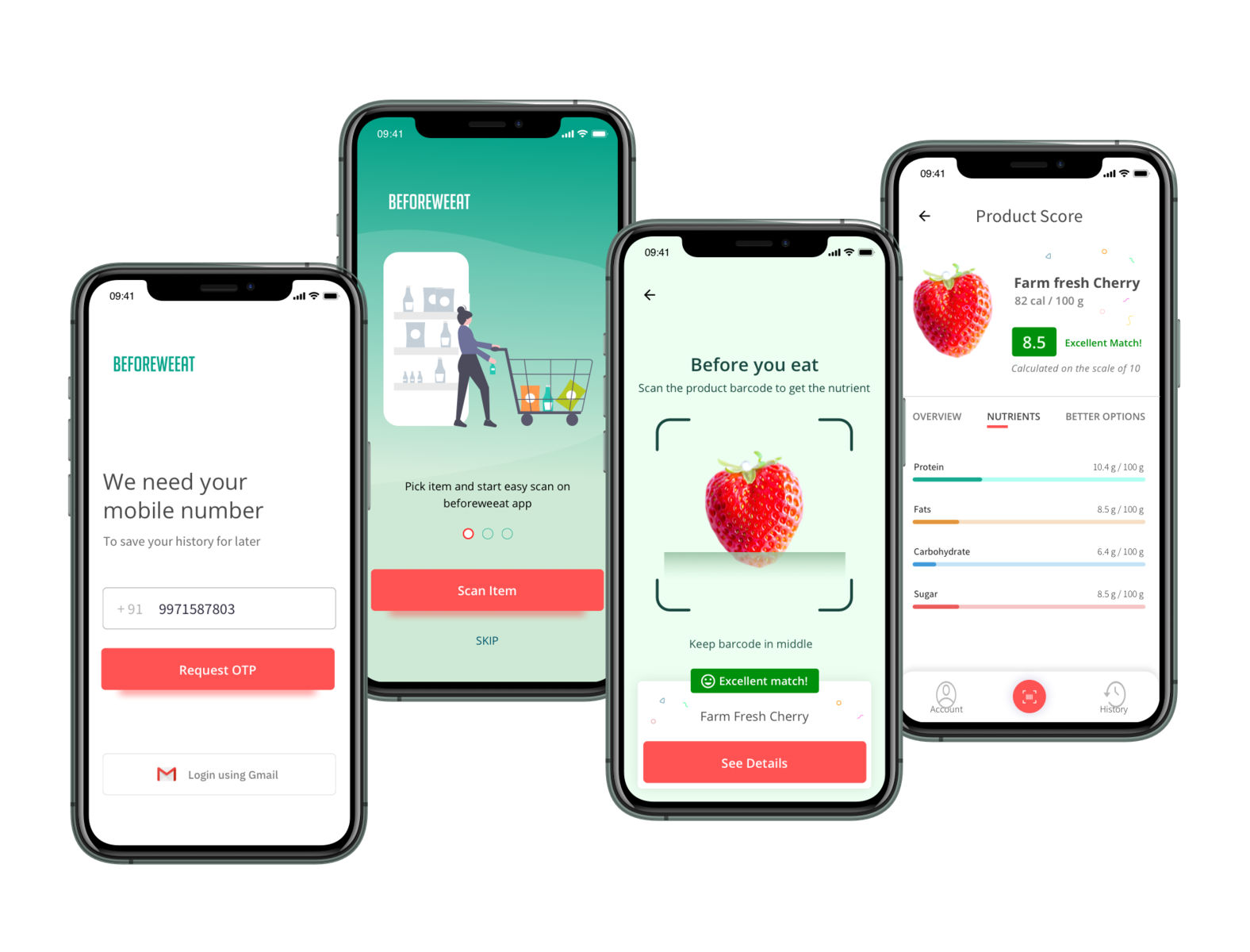 Food scanning app by Chetan Tyagi on Dribbble