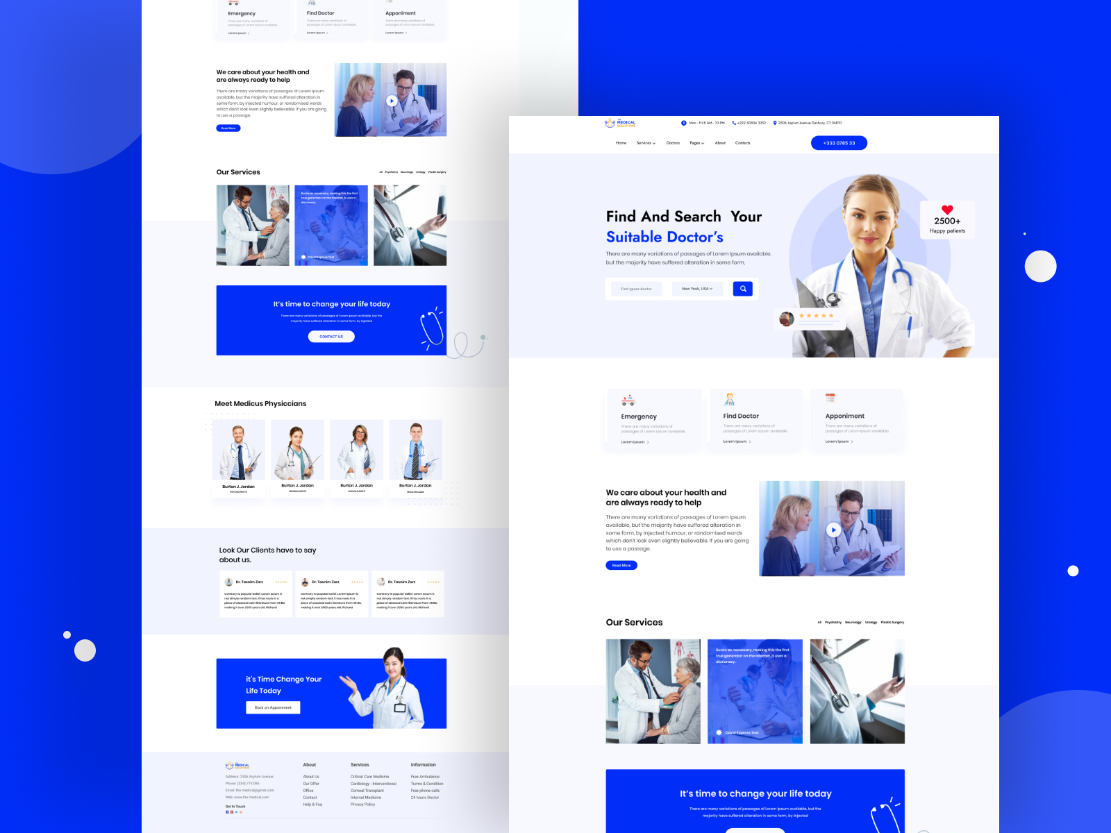 Doctor Landing Page Design by Farzana Akter on Dribbble