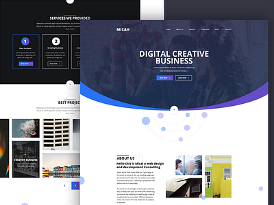 Micah business template design by yaseen shakeel on Dribbble