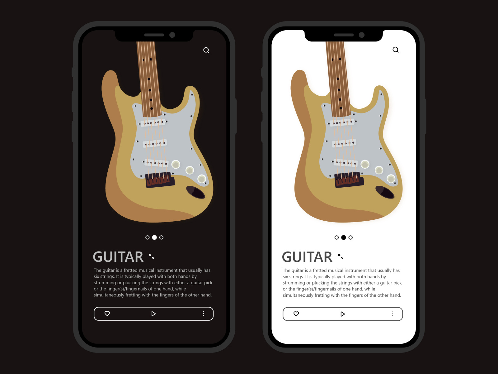 INSTRUMENTS LEARNING APP UI by Nohesh George on Dribbble