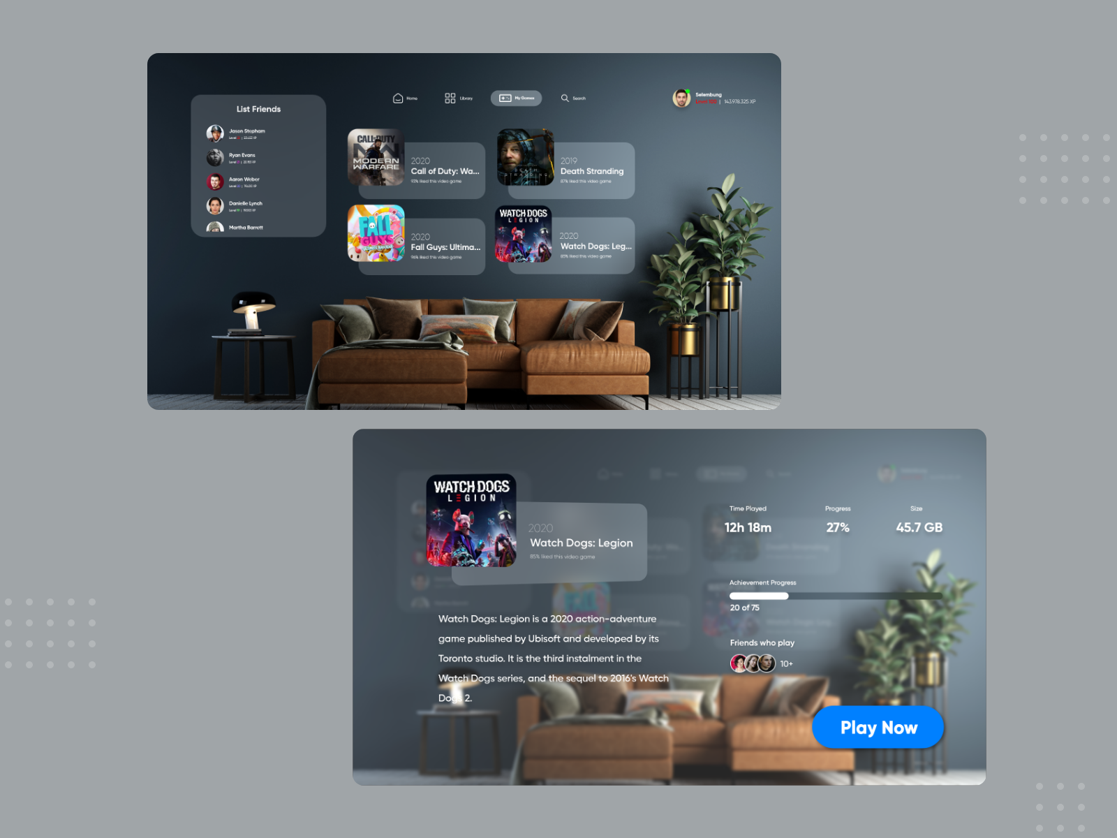 AR Dashboard Gaming by Ilham Anugrah on Dribbble