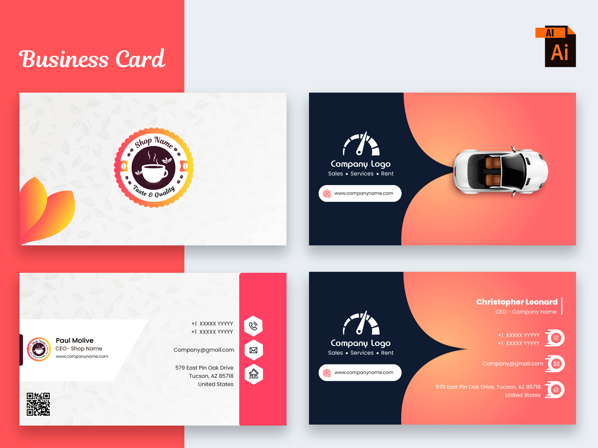Visiting Card Design Pack by Vivek K on Dribbble