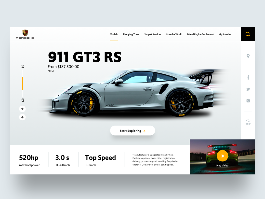 Porsche 911 UI Concept by uibydave on Dribbble