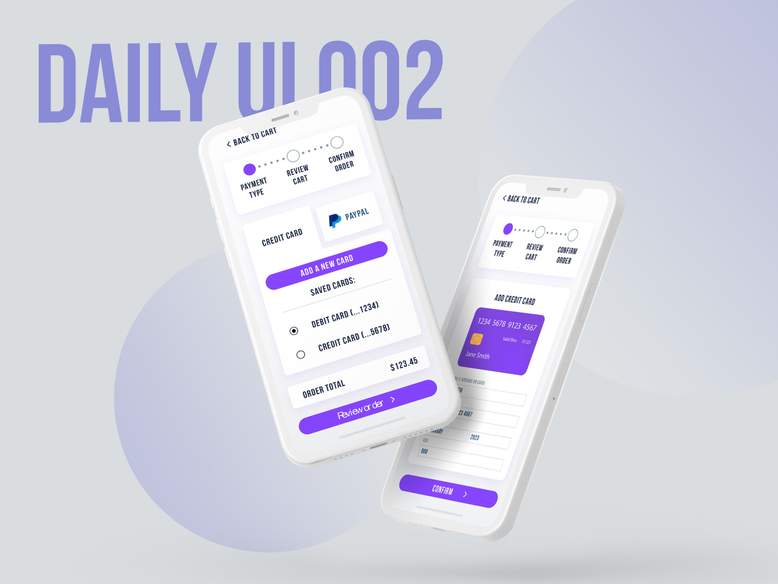 Daily UI 002 - Credit Card Checkout by Kimberly Waters on Dribbble