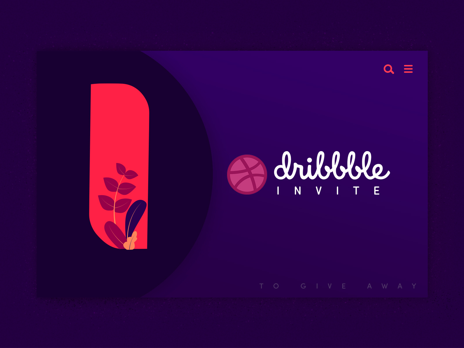 Dribble Invite by Sandilyan on Dribbble