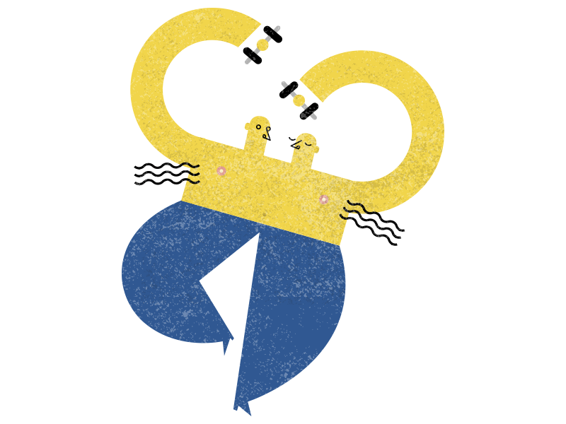 The two-headed man by Alex Collins on Dribbble