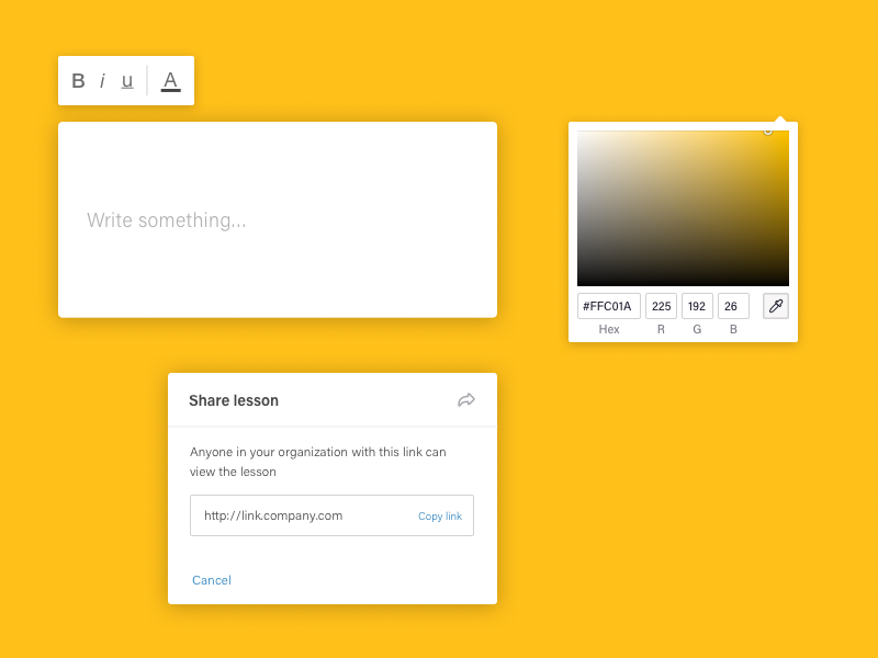 UI modules by Alex Collins on Dribbble