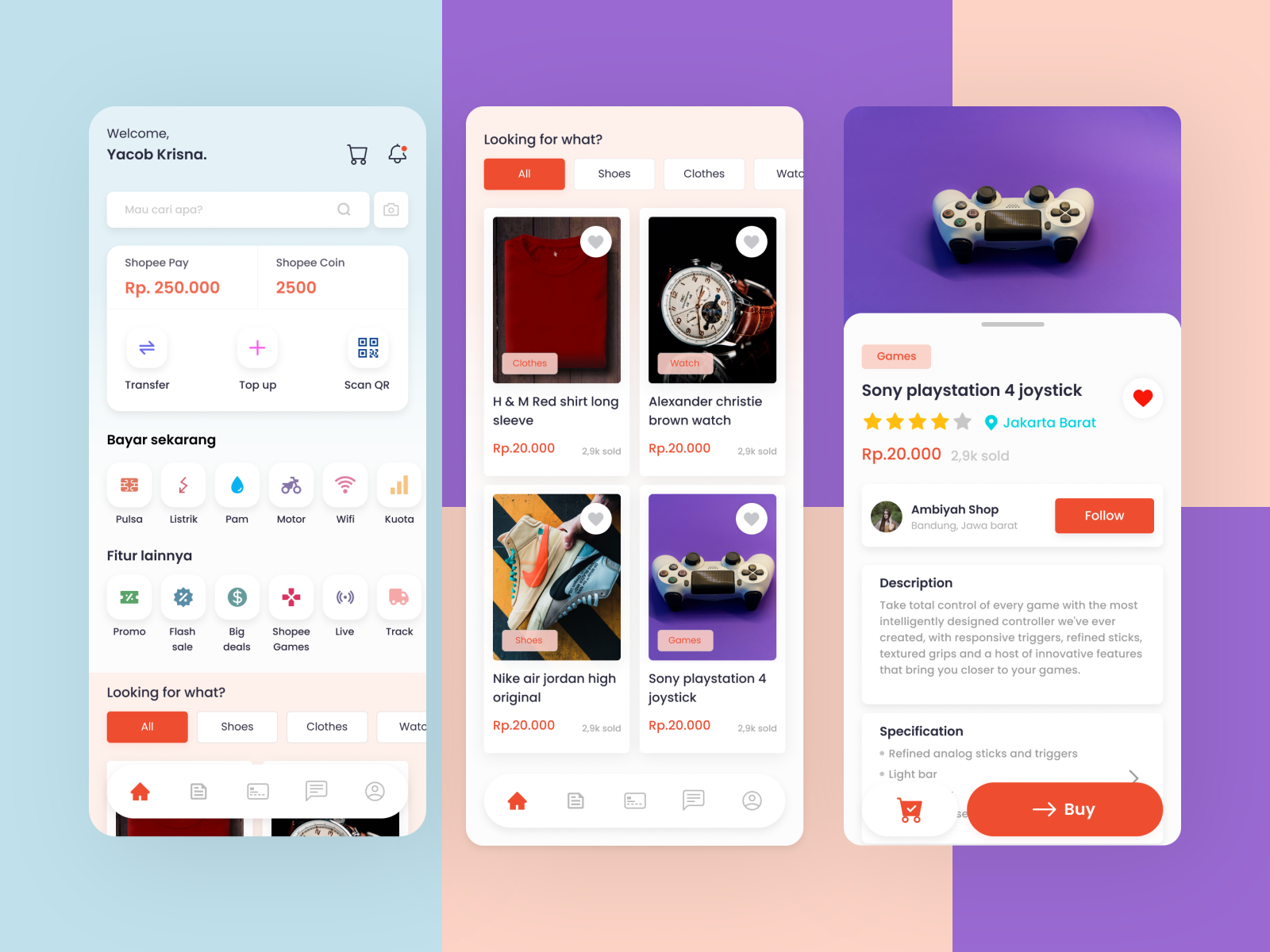 Redesign Shopee App by Yacob Krisna on Dribbble