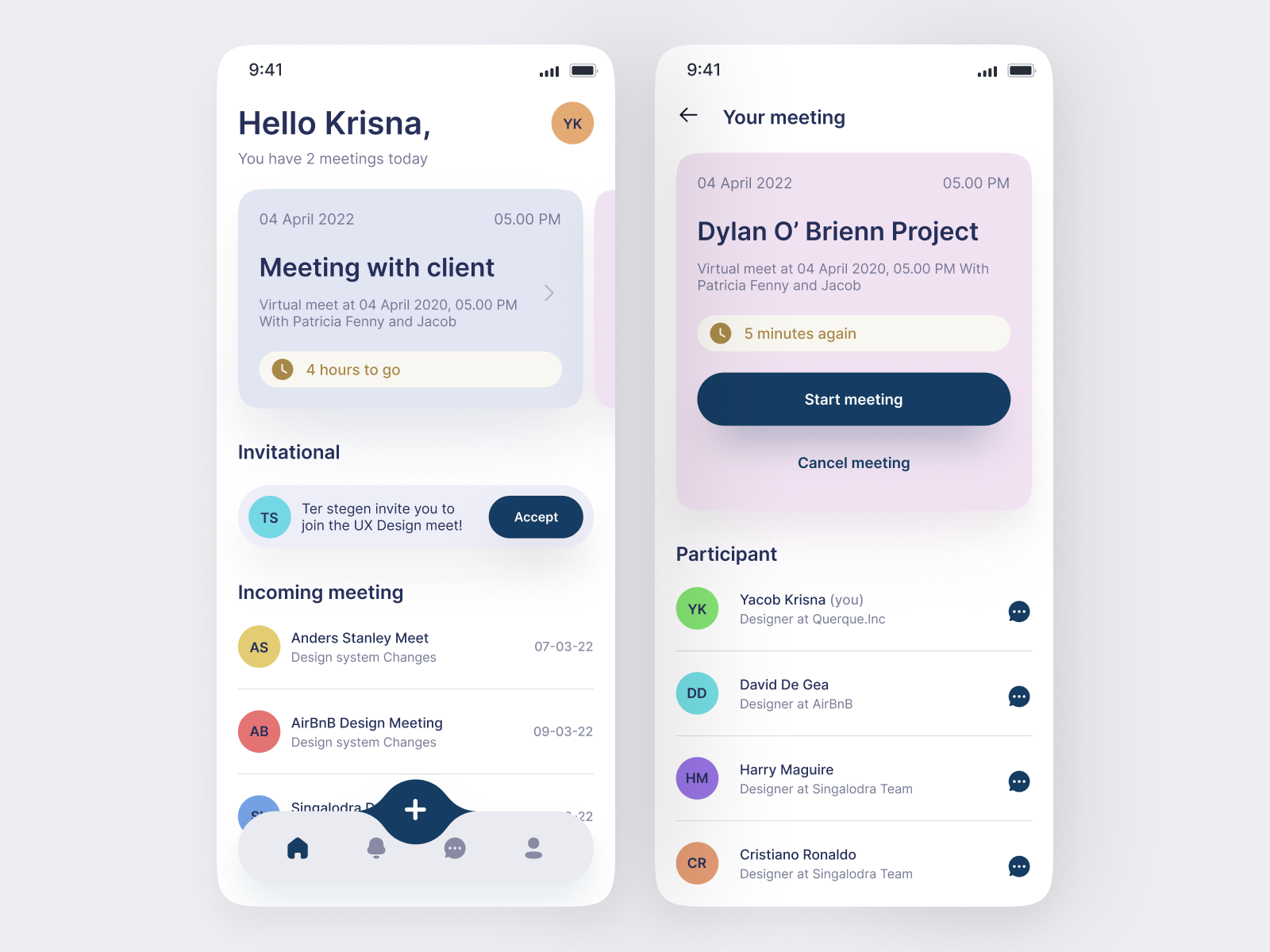 Meeting Management App - Exploration by Yacob Krisna on Dribbble