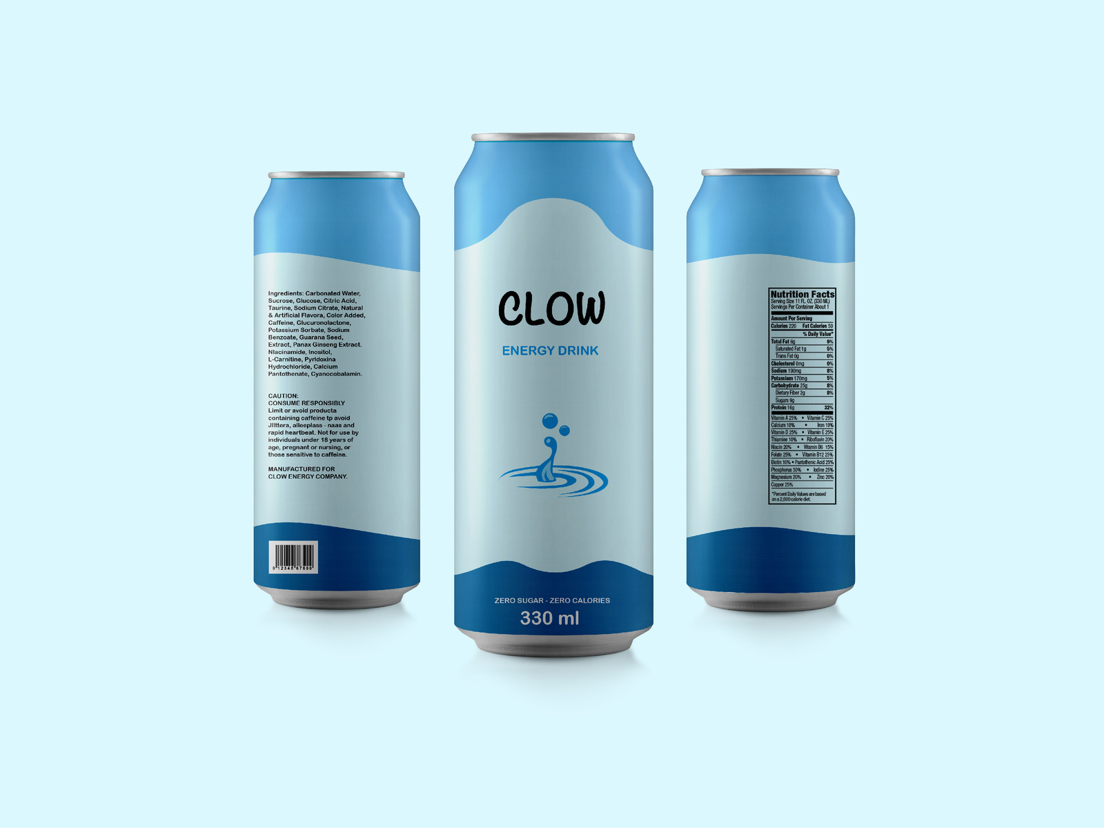 CLOW ENERGY DRINK: Packaging Design by akhmad soedjarwo on Dribbble