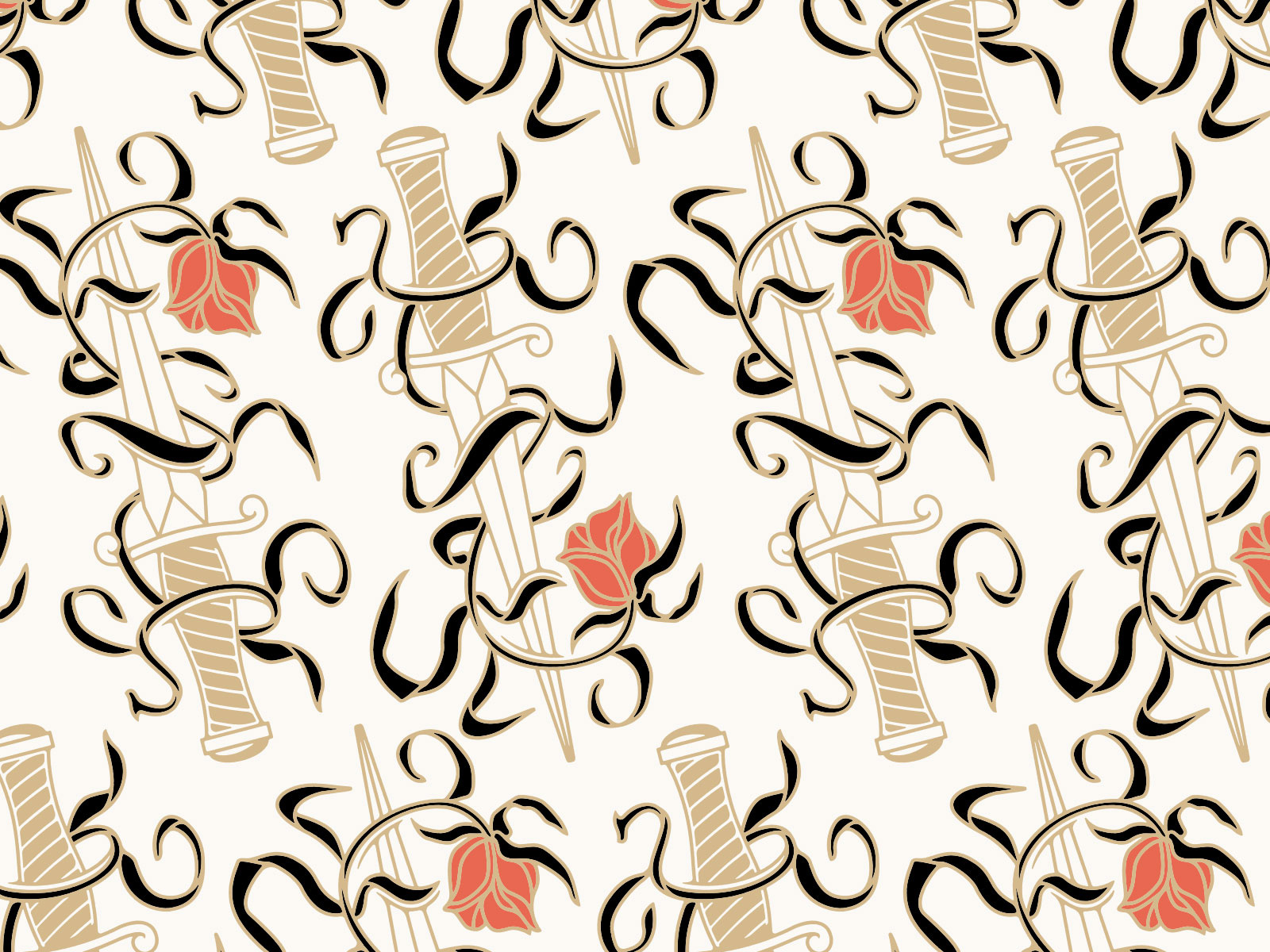 Dagger + Rose by Eric Lee on Dribbble