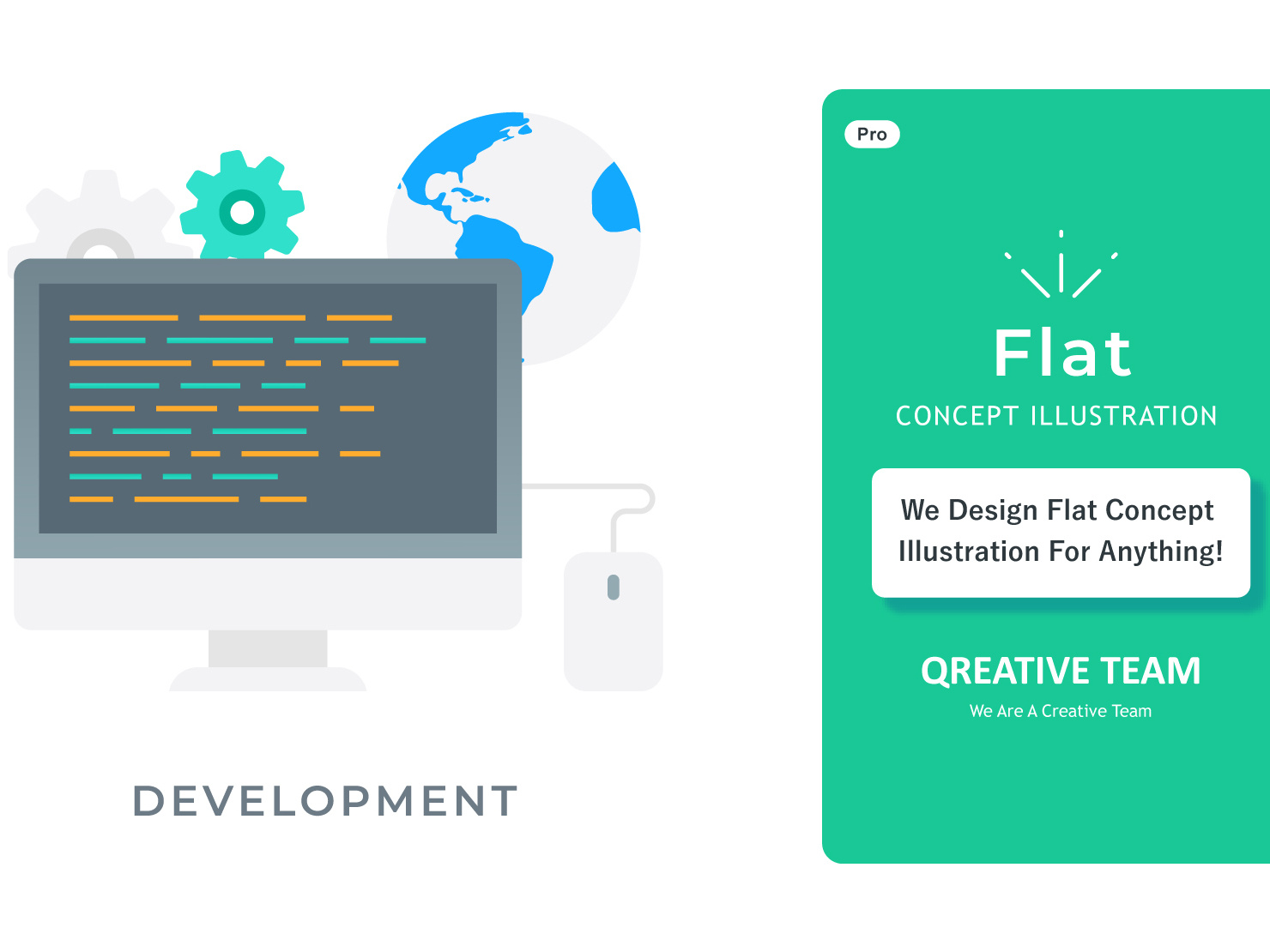 I Will Do Outstanding Custom Flat Illustration by Qreative Team on Dribbble