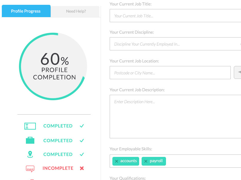 Profile Update View by Callum Hopkins on Dribbble