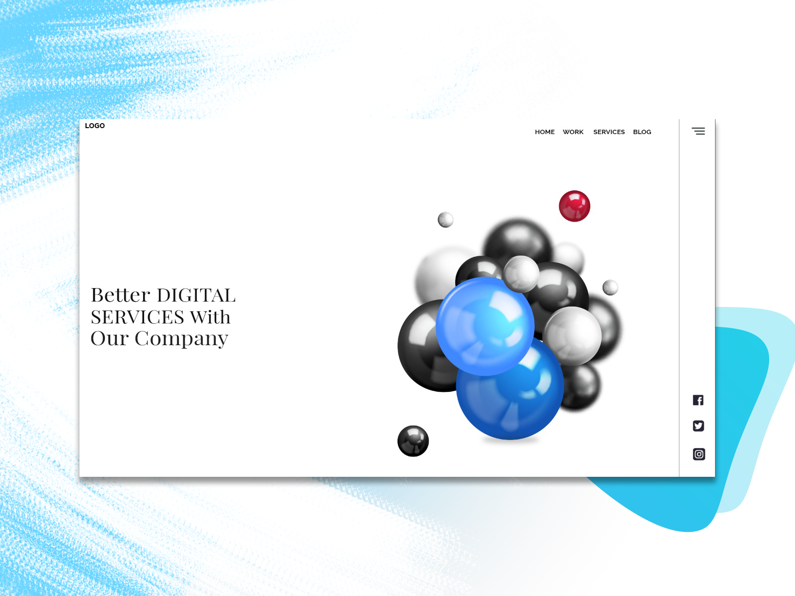 Minimal Landing Page Design by Ela Vardhan Singh on Dribbble