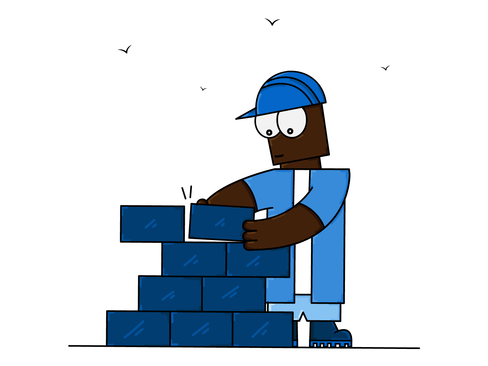Big Eyed Character: laborer by Oselu Irabor on Dribbble