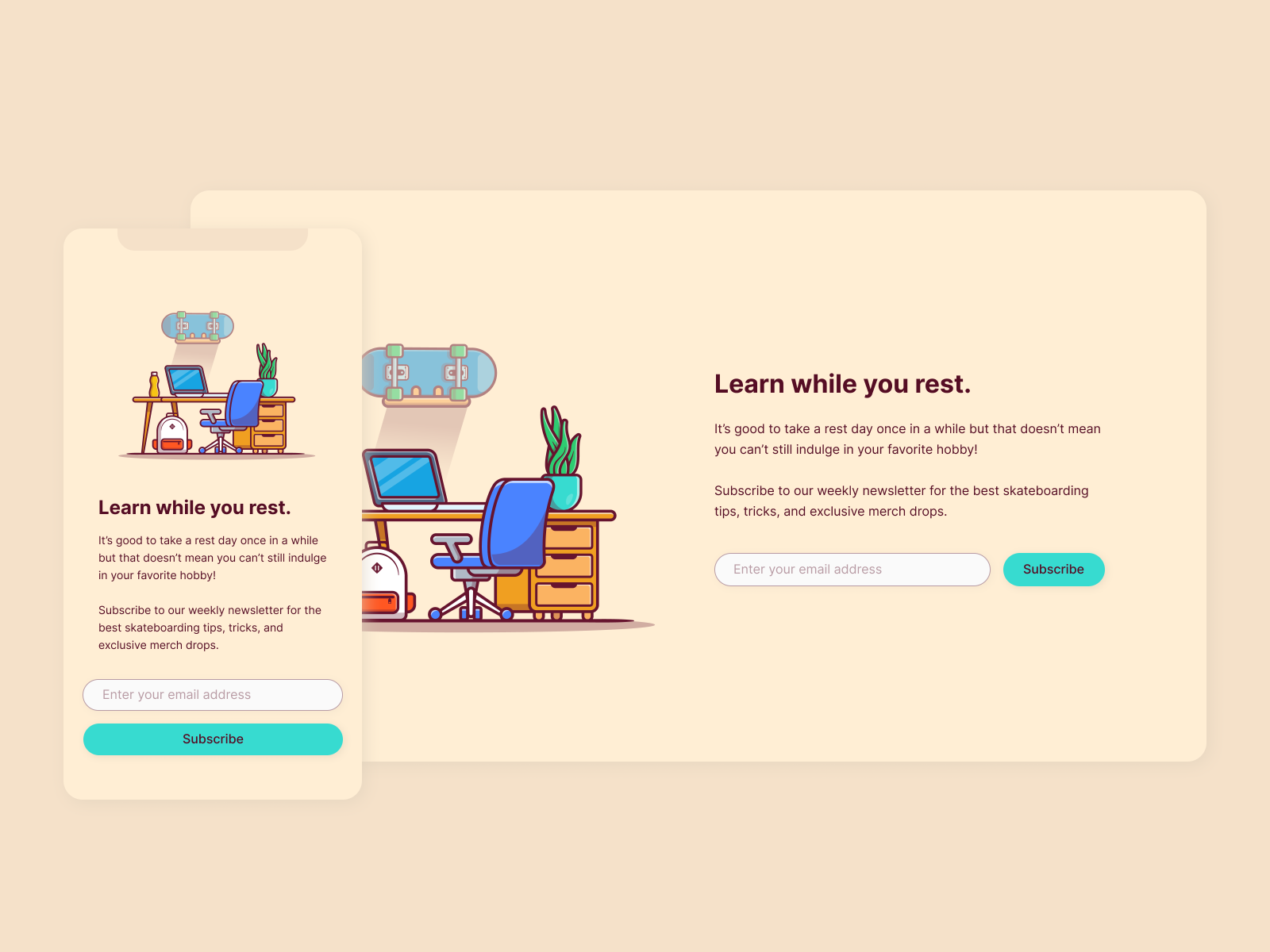 Daily UI 026 - Subscribe by Jessica McCann on Dribbble