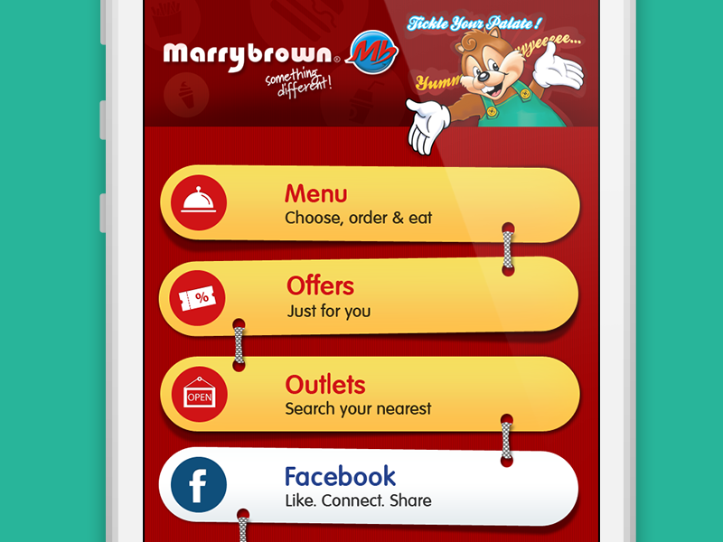 Marrybrown App Concept by Lakshmi Sathishkumar on Dribbble