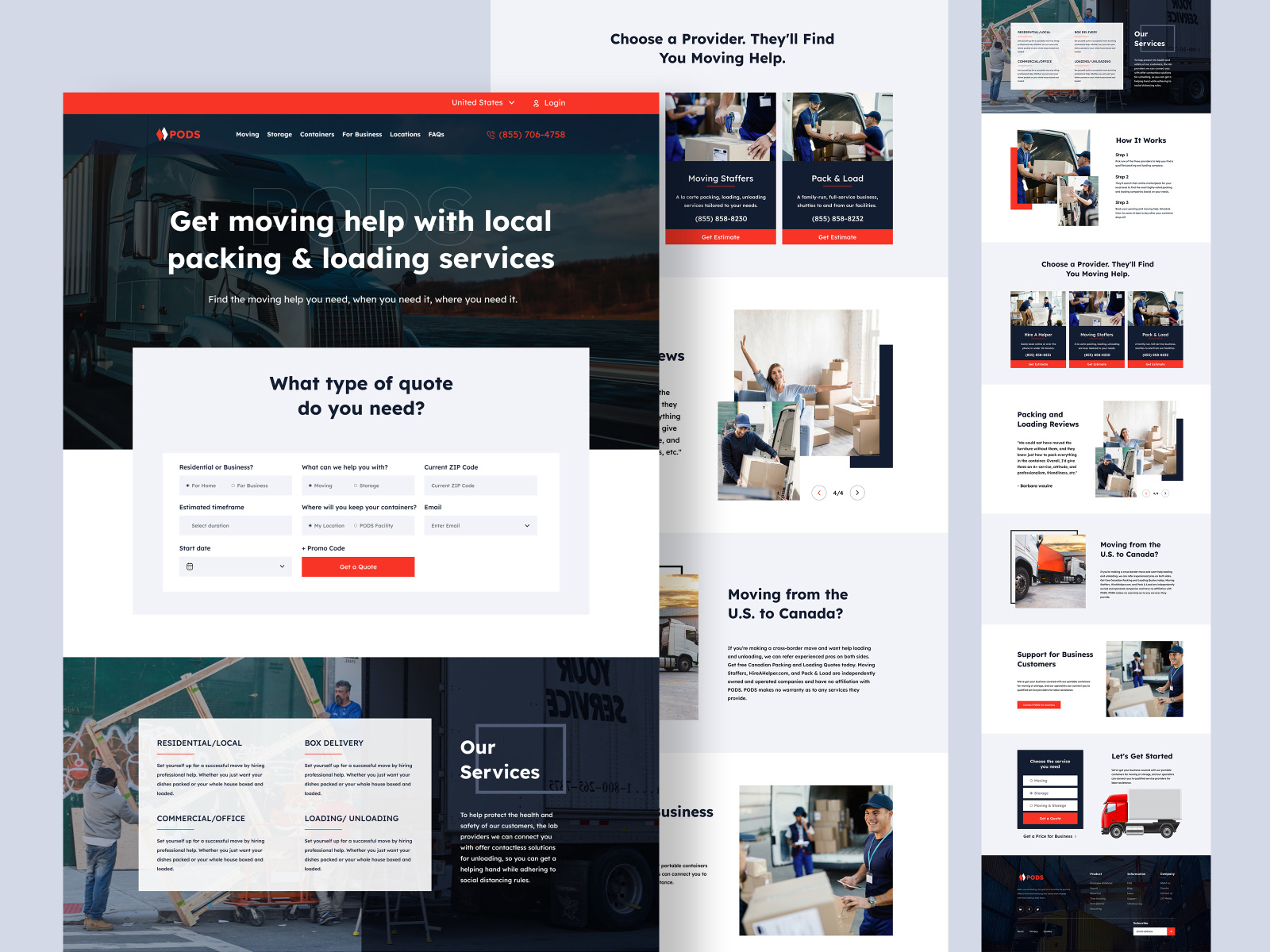 Moving Company Landing Page by Afroza Siddiqa on Dribbble