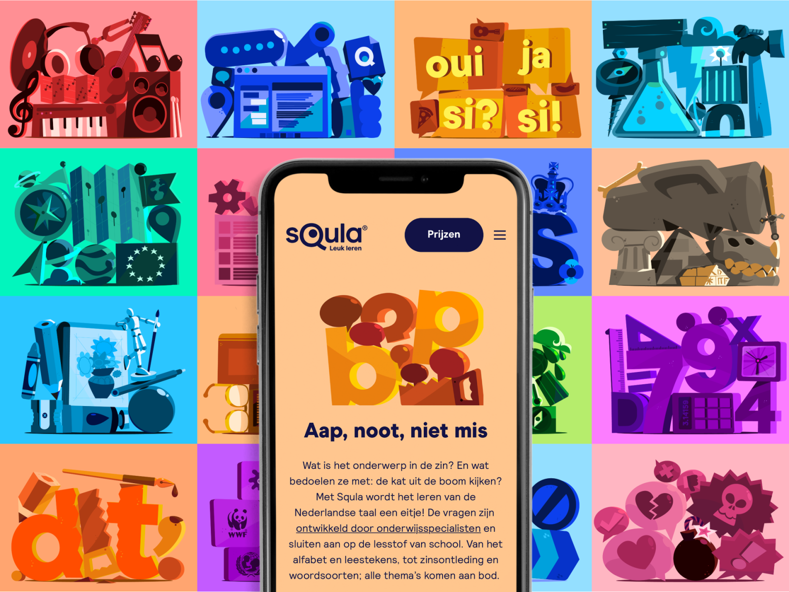 SQULA subject illustrations by Bobby Pola on Dribbble