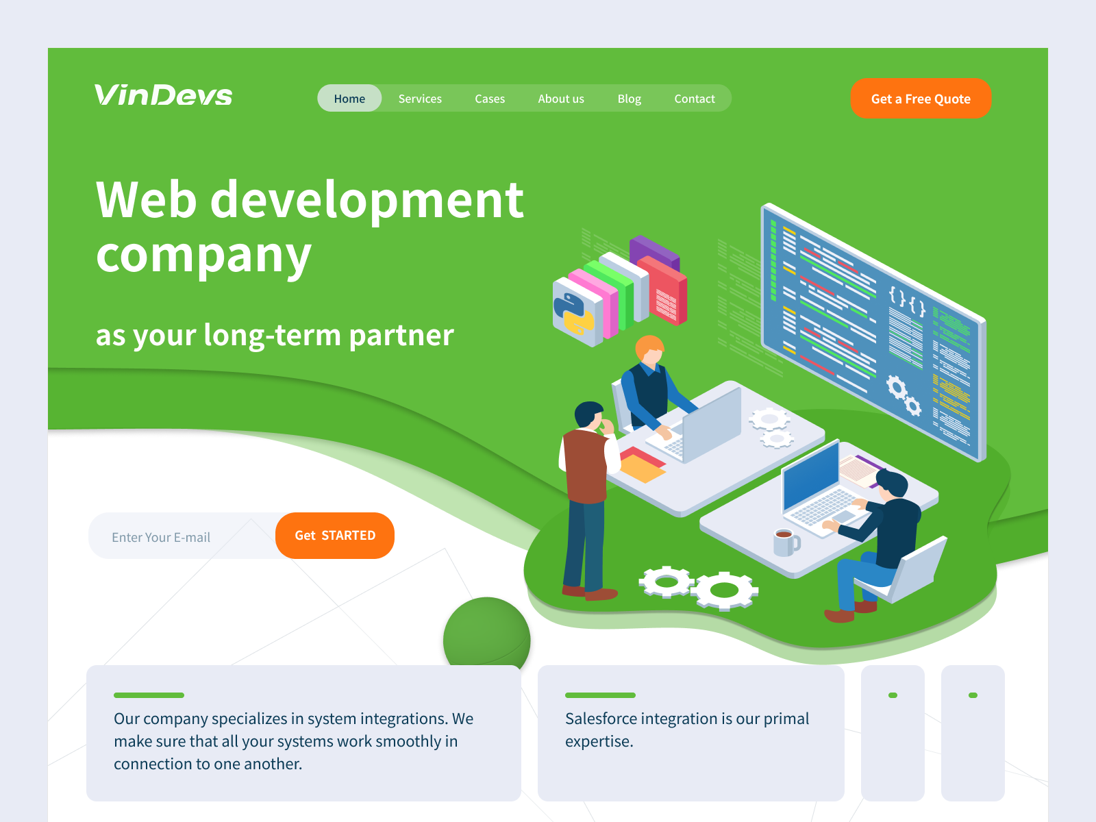 VinDevs website design by Olena on Dribbble