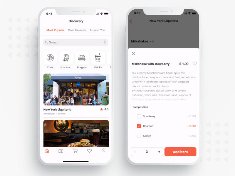 Foodtech iOS app - Coming soon on the App store! by Bloomy Lab on Dribbble