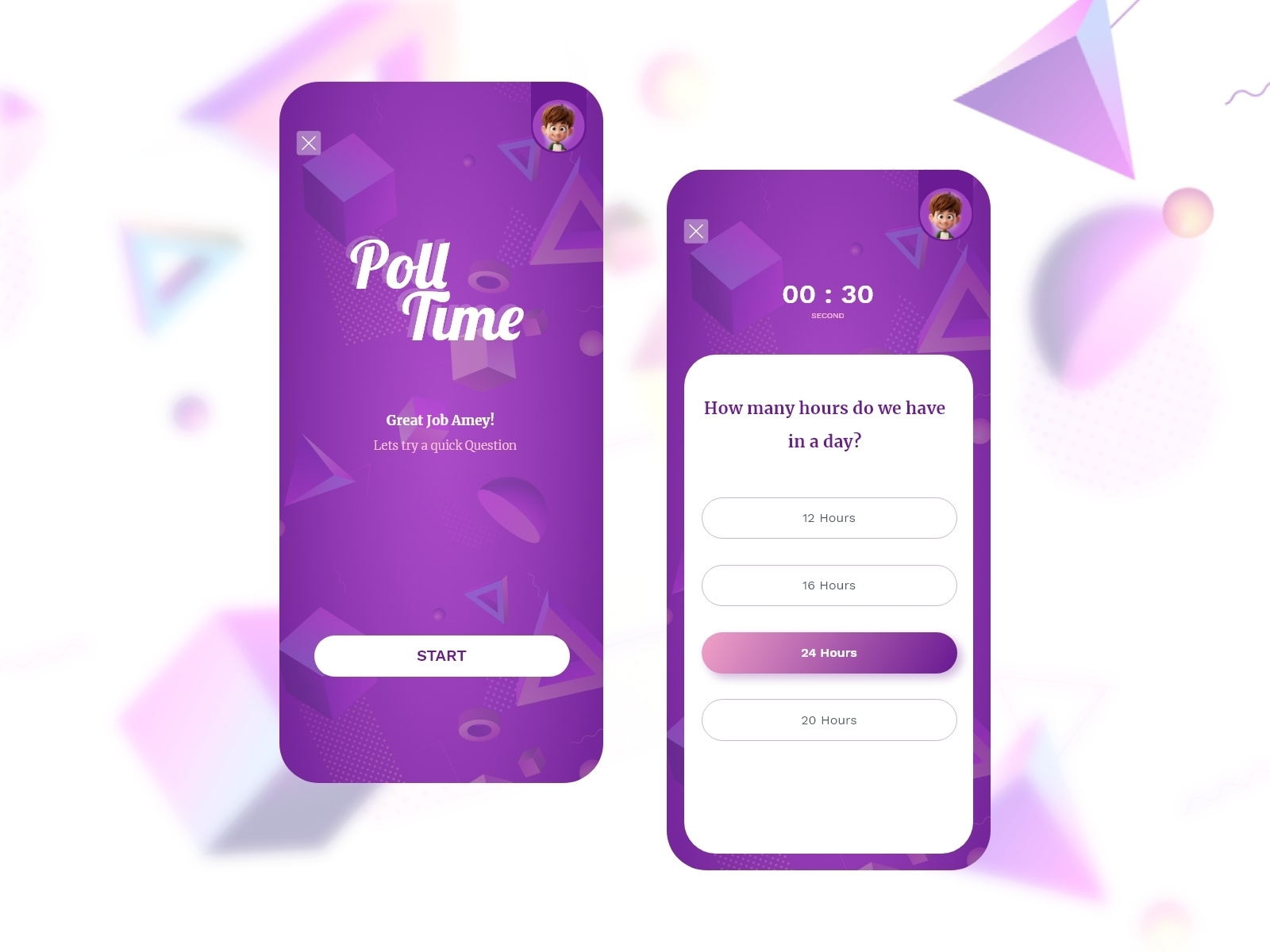 Poll App by Aditi takle on Dribbble