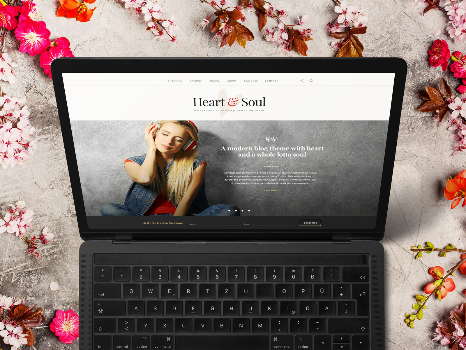 A modern blog theme with heart and soul. by CodeCrew.us on Dribbble