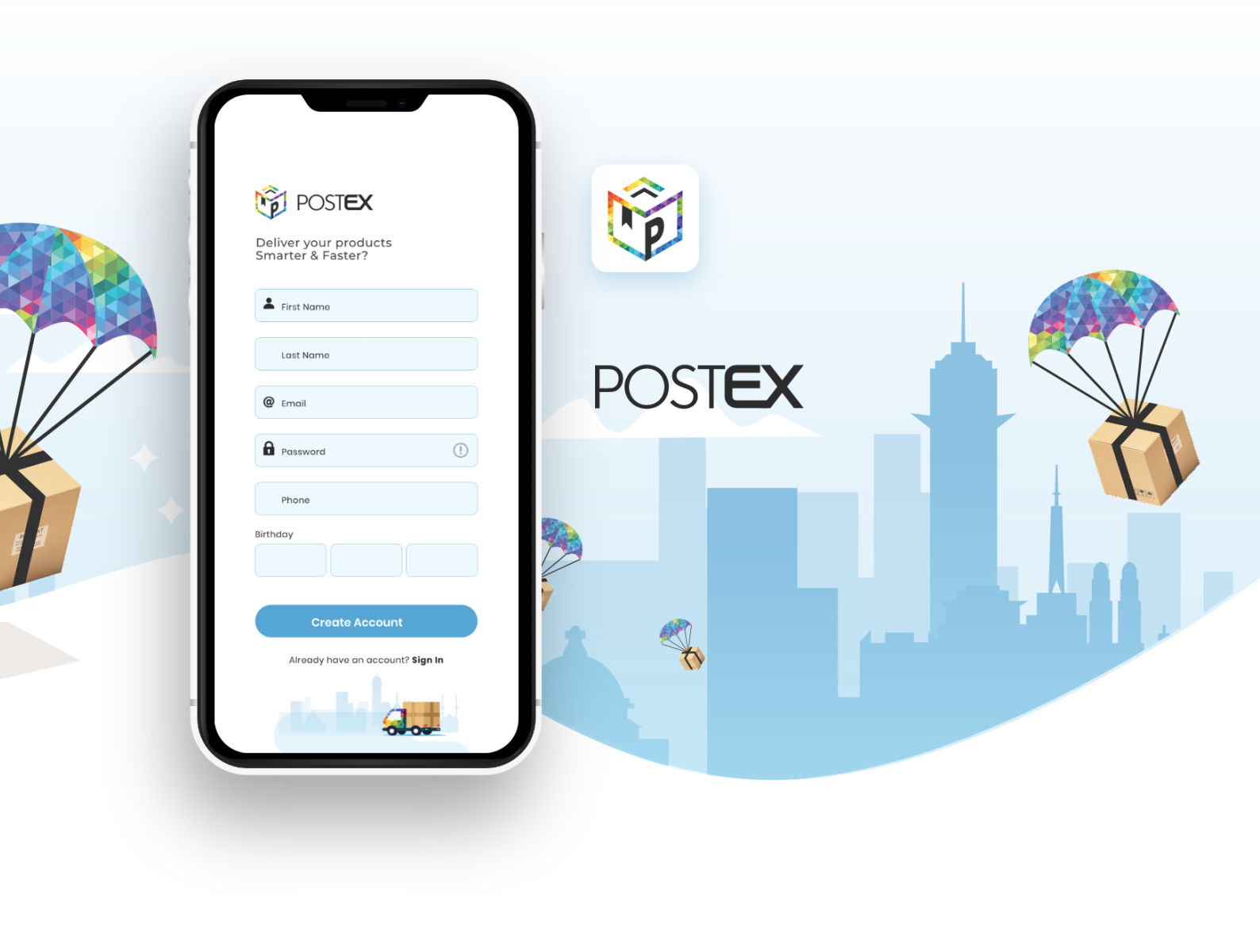 postex app UI by Ema Ghanam on Dribbble
